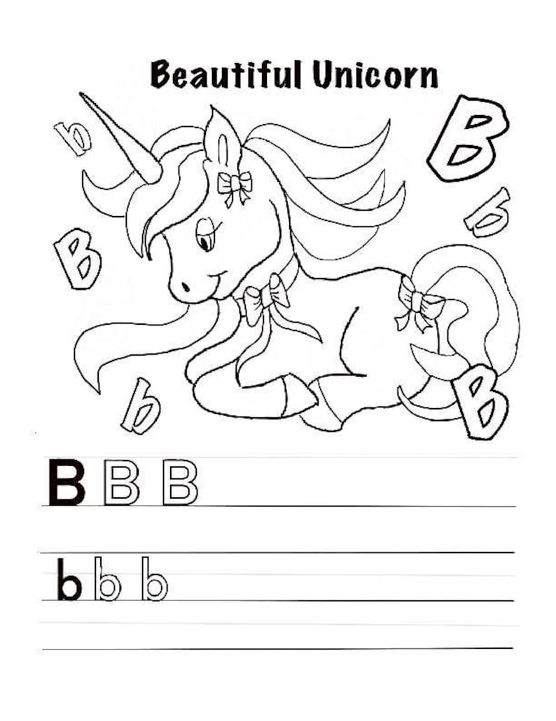 Cute Alphabet Animal Coloring Pages - Etsy