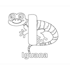 Cute Alphabet Animal Coloring Pages - Etsy