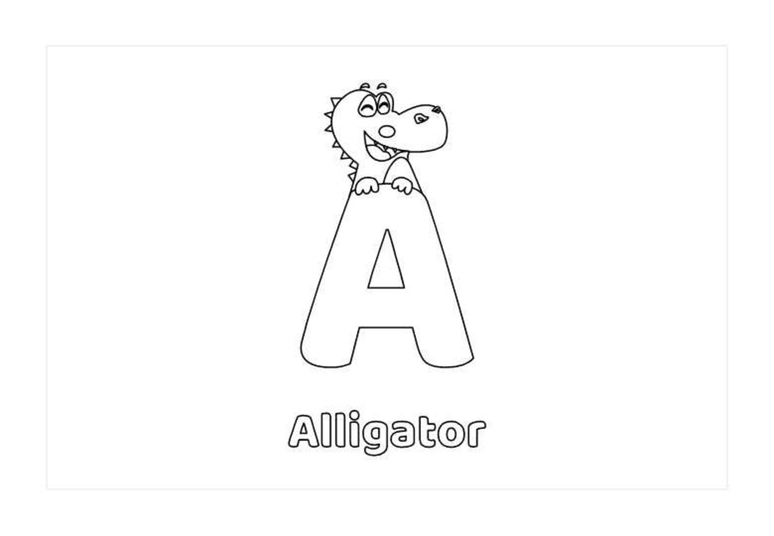 Cute Alphabet Animal Coloring Pages - Etsy