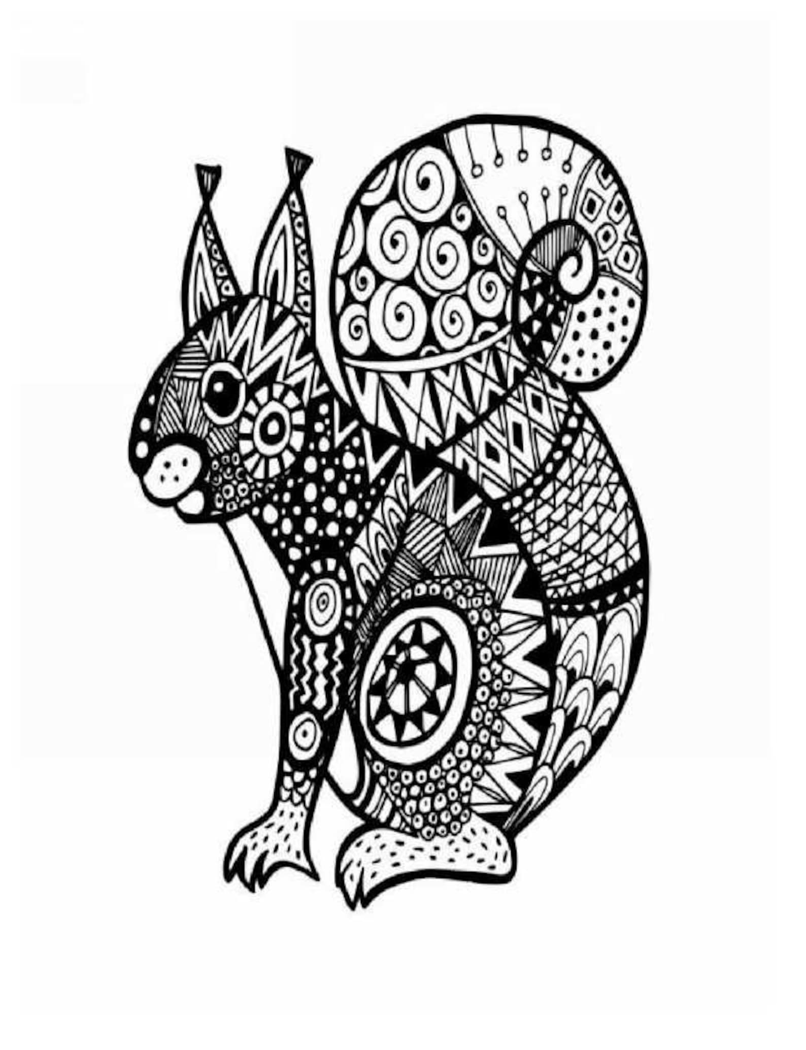 Detailed Animal Coloring Pages - Etsy
