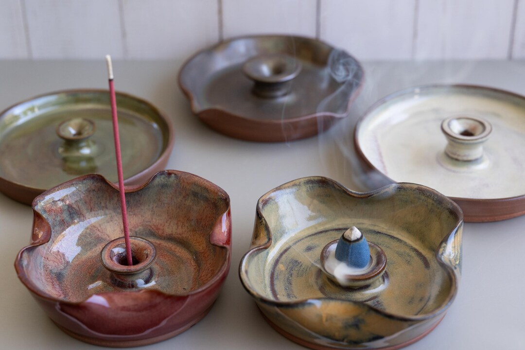 Handmade Ceramic Incense Holder: Hand-thrown Stoneware Pottery Stick ...