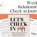 Weekly Relationship Check-in Journal | Couples Intimacy (PDF Pattern ...