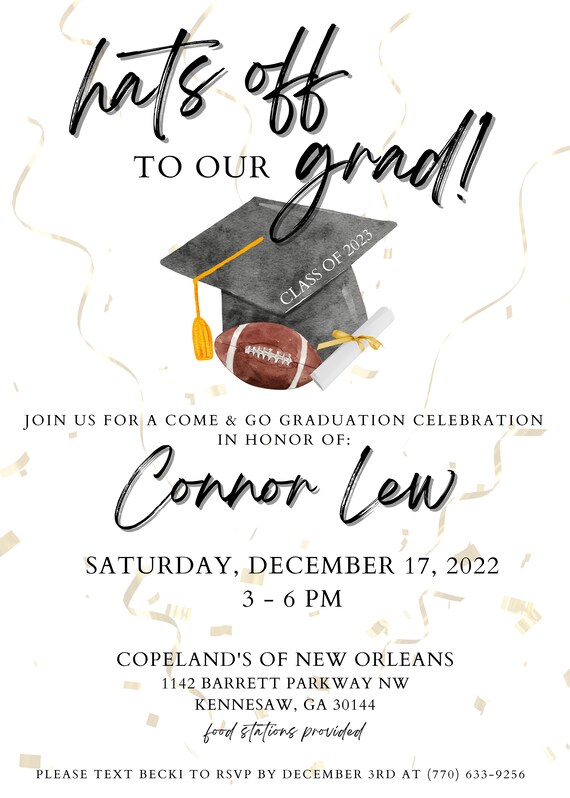 Handcrafted Graduation Announcement CB CUSTOM ANNOUNCEMENTS