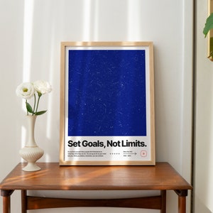 Set Goals Printable Wall Art Digital Download Abstract Wall Art ...