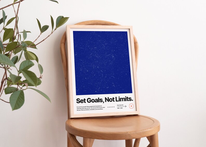 Set Goals Printable Wall Art Digital Download Abstract Wall Art ...