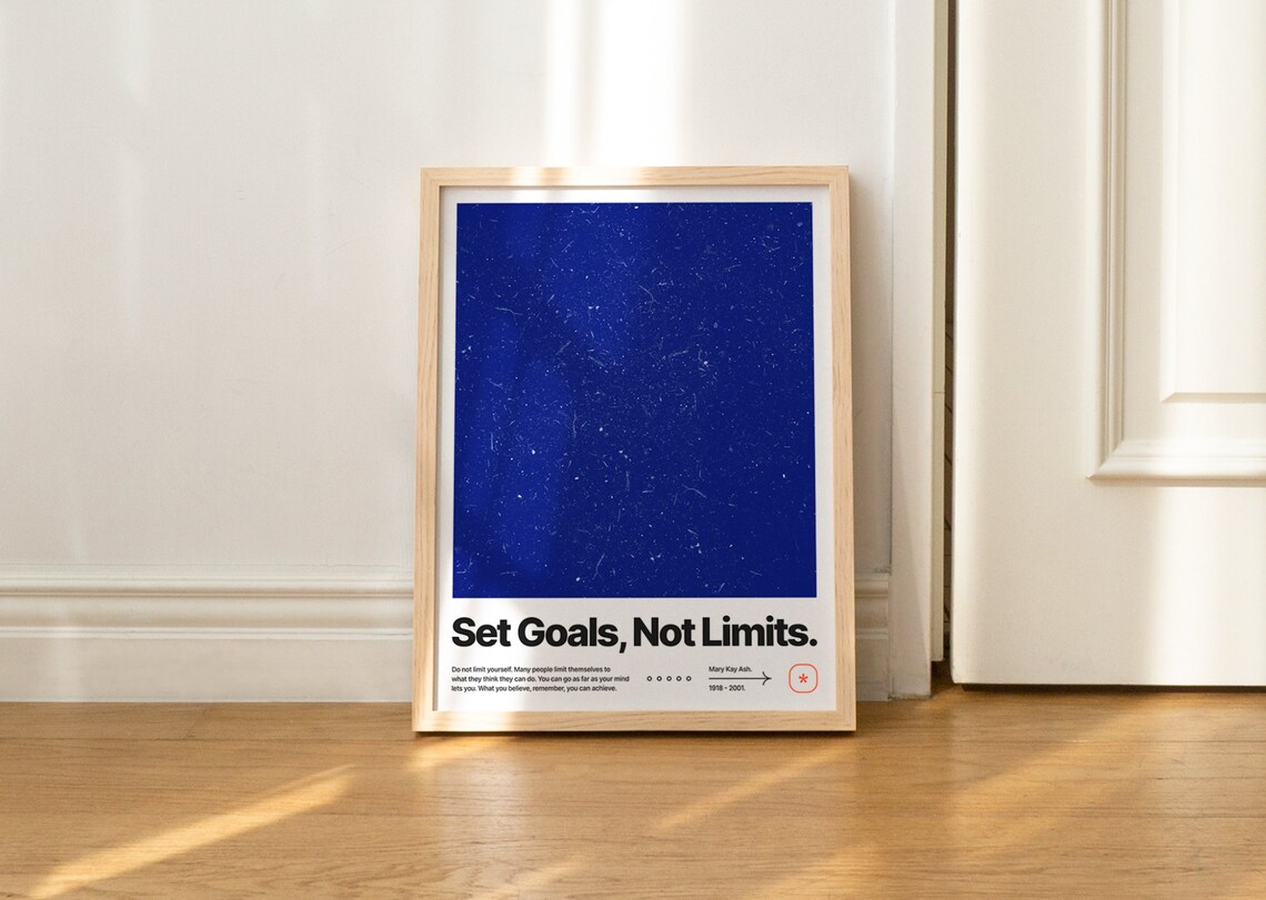 Set Goals Printable Wall Art Digital Download Abstract Wall Art ...