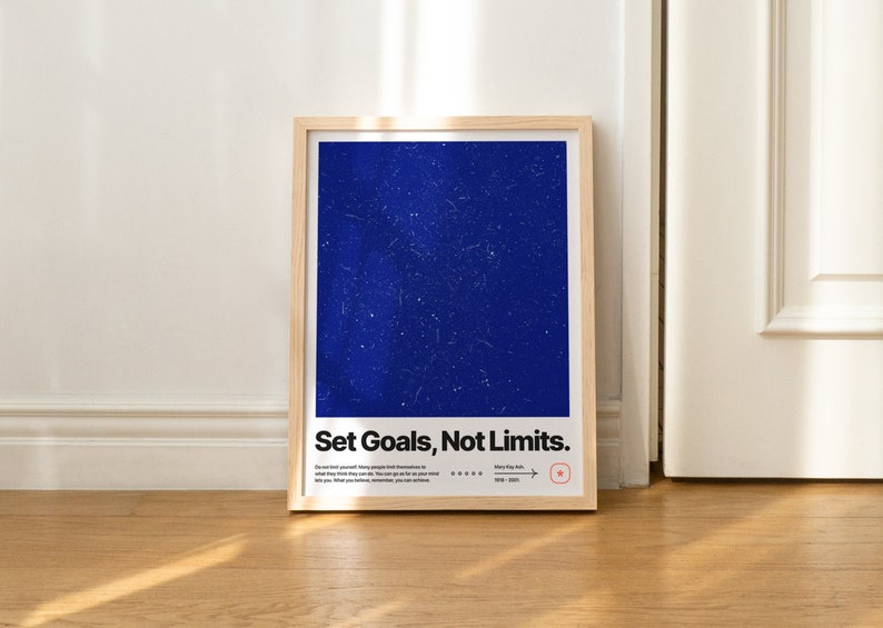 Set Goals Printable Wall Art Digital Download Abstract Wall Art ...