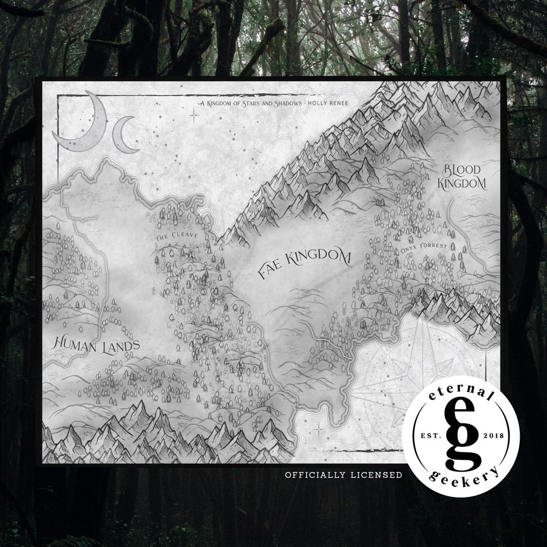 A Kingdom of Stars and Shadows Map Throw Blanket OFFCIALLY LICENSED ...