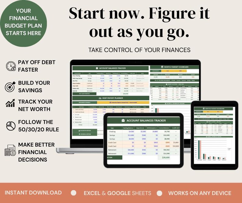 All-in-one Budget Planner Spreadsheet – 3 Years (2026-2028) Excel ...