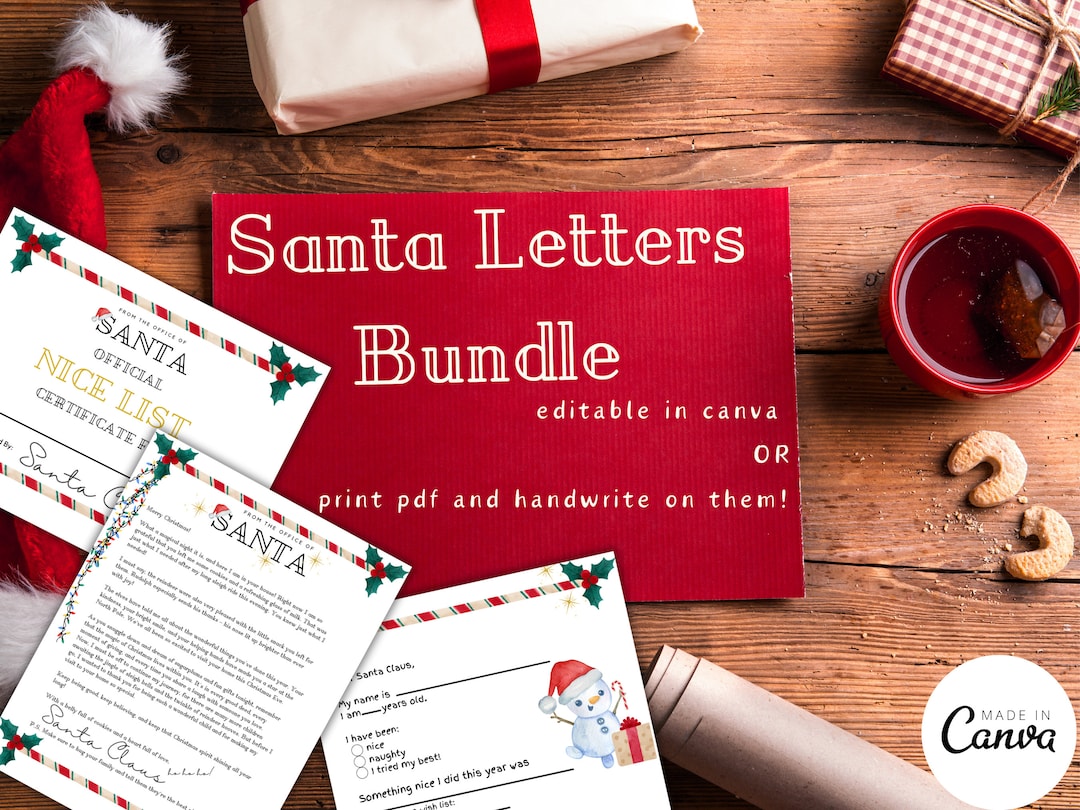 Santa Letter Kit, Letter From Santa Bundle, Letter to Santa Bundle ...