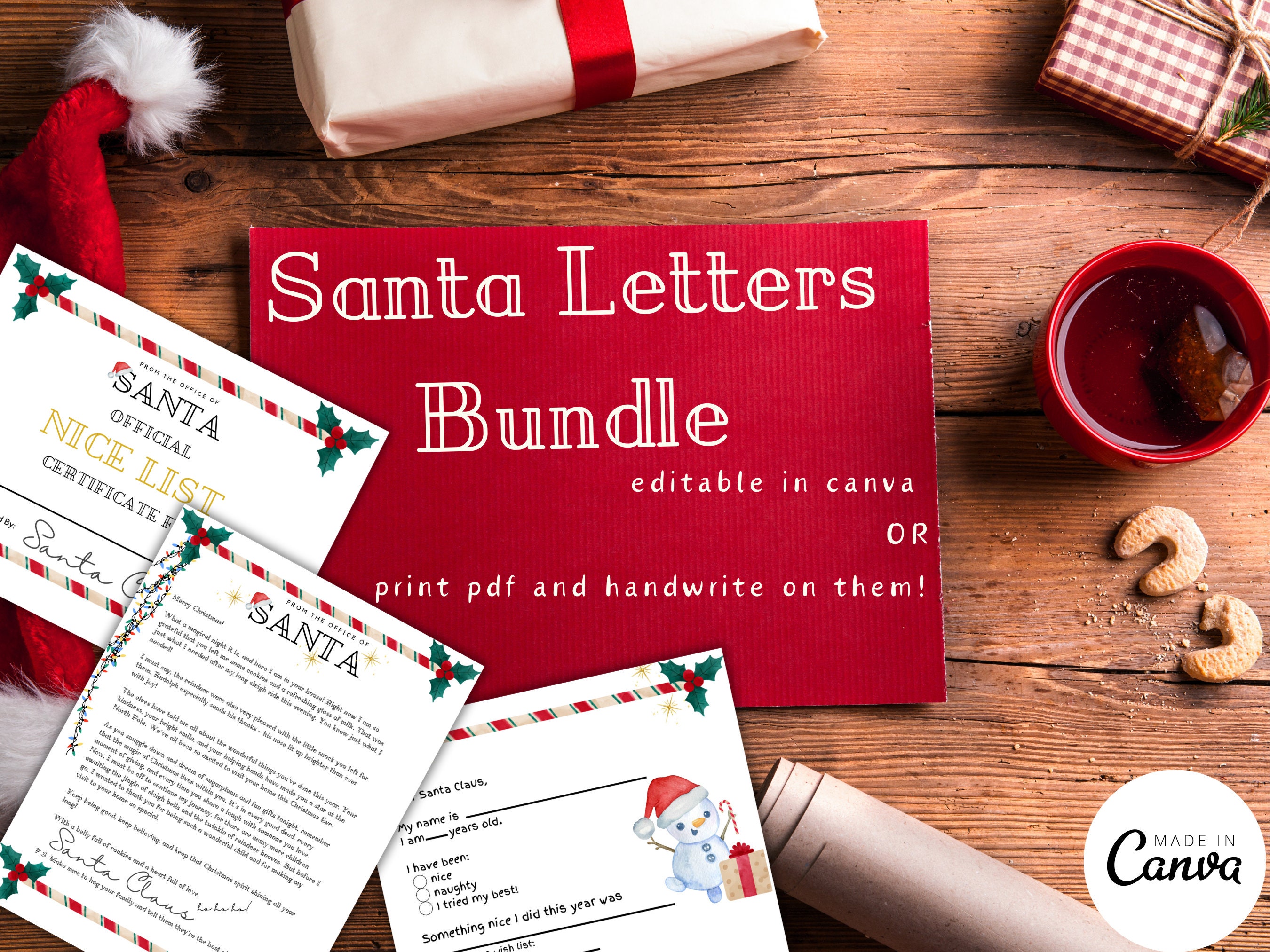 Santa Letter Kit, Letter From Santa Bundle, Letter to Santa Bundle ...