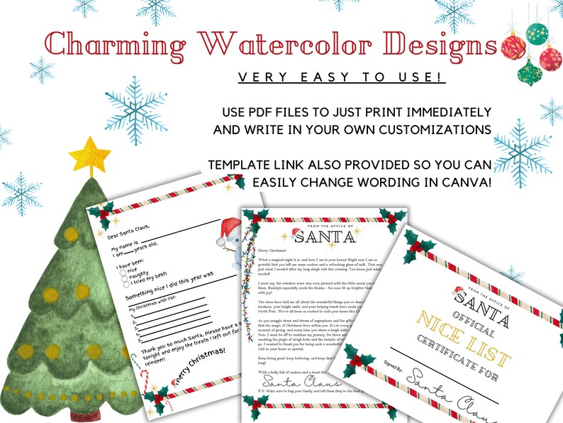 Santa Letter Kit, Letter From Santa Bundle, Letter to Santa Bundle ...