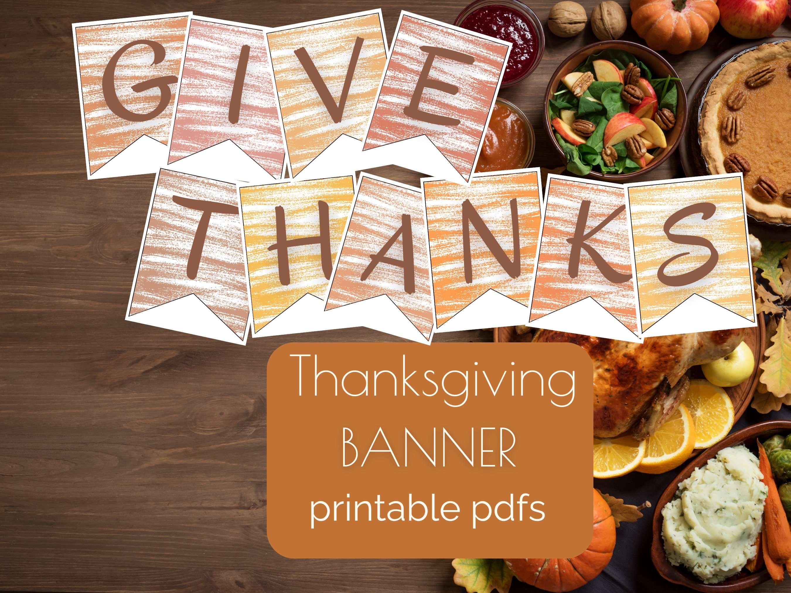 Thanksgiving Banner Thanksgiving Printable Thanksgiving - Etsy