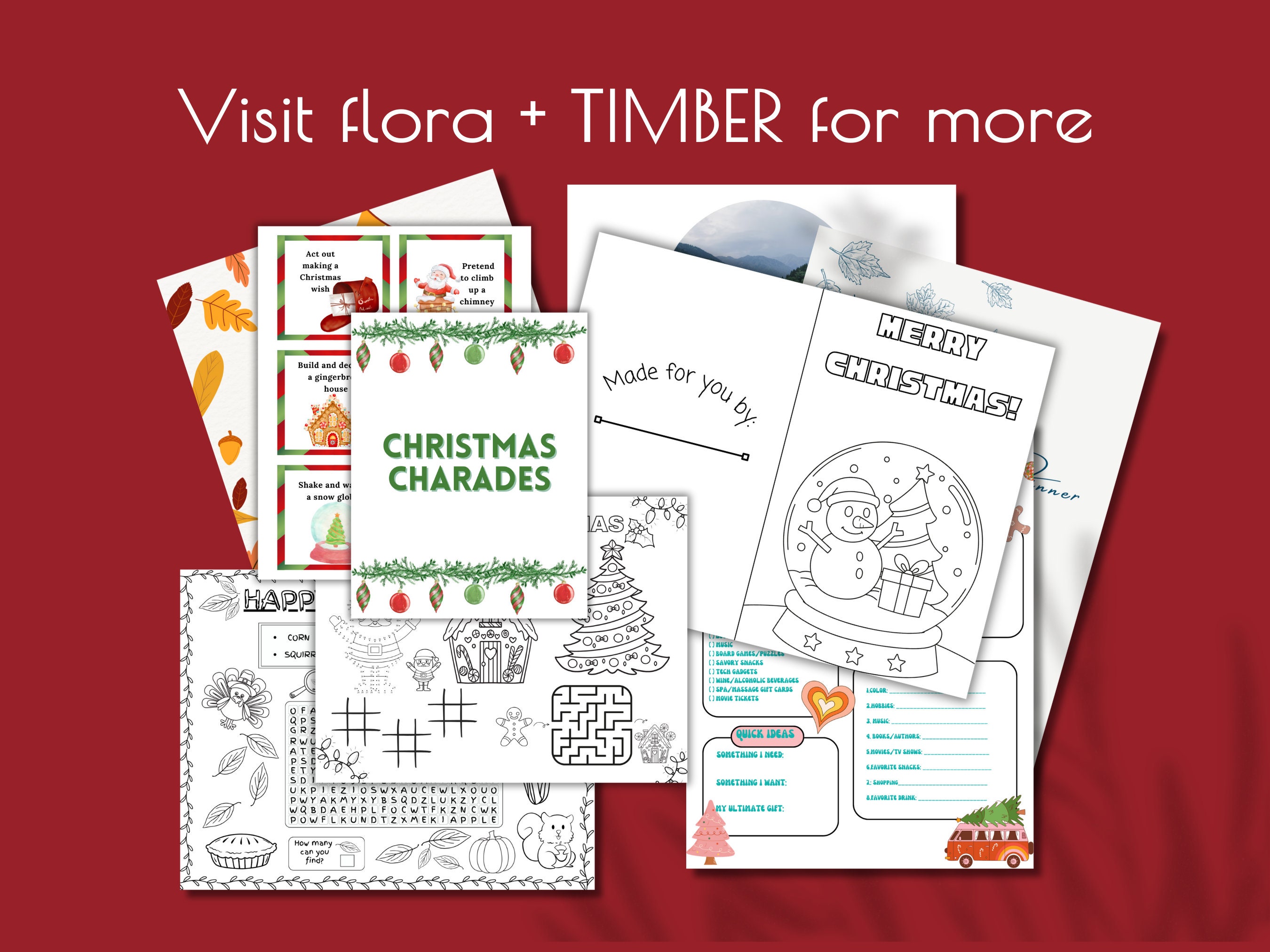 Christmas Charades, Printable Charades, Holiday Charades, Christmas ...