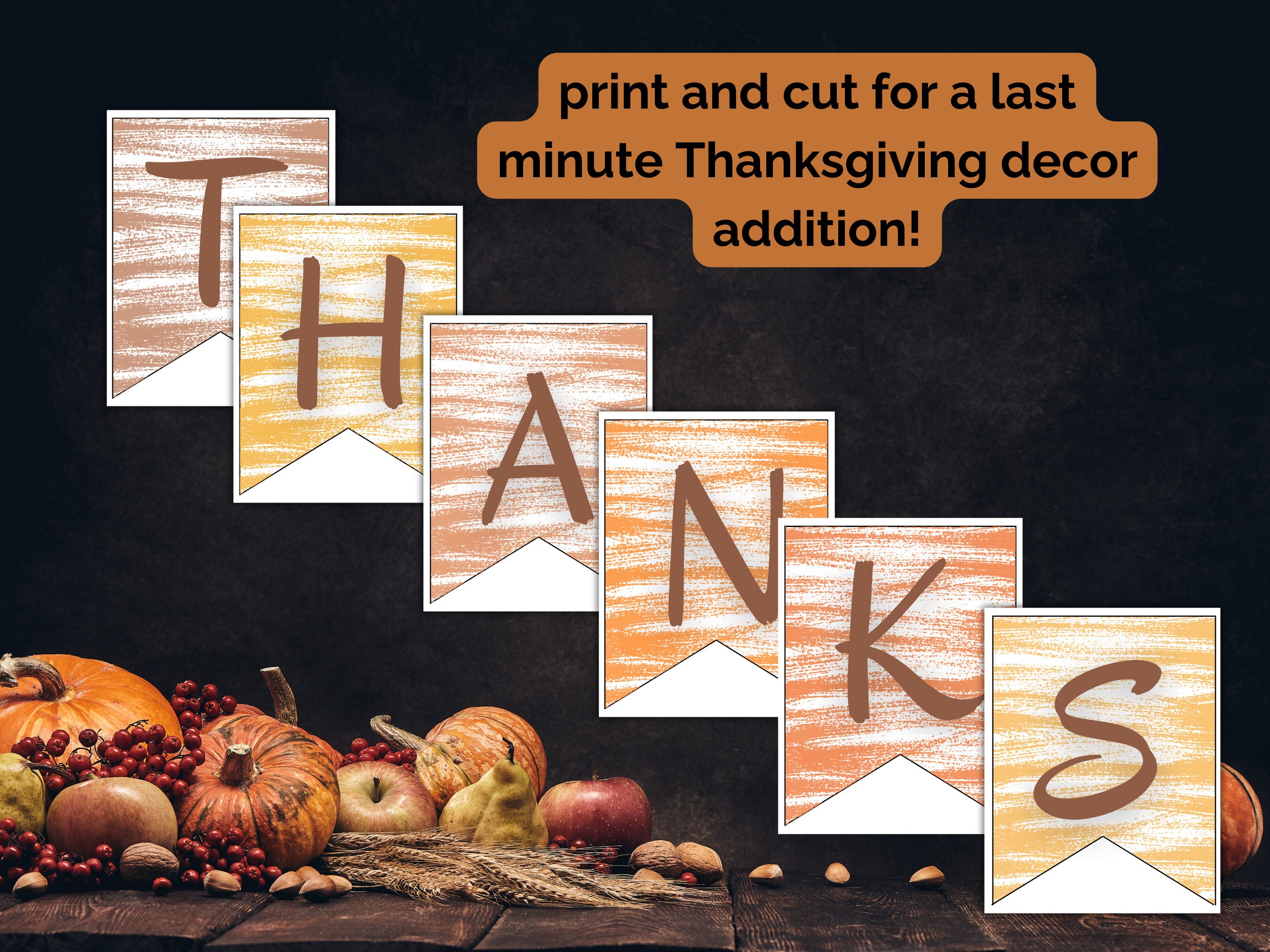 Thanksgiving Banner Thanksgiving Printable Thanksgiving - Etsy