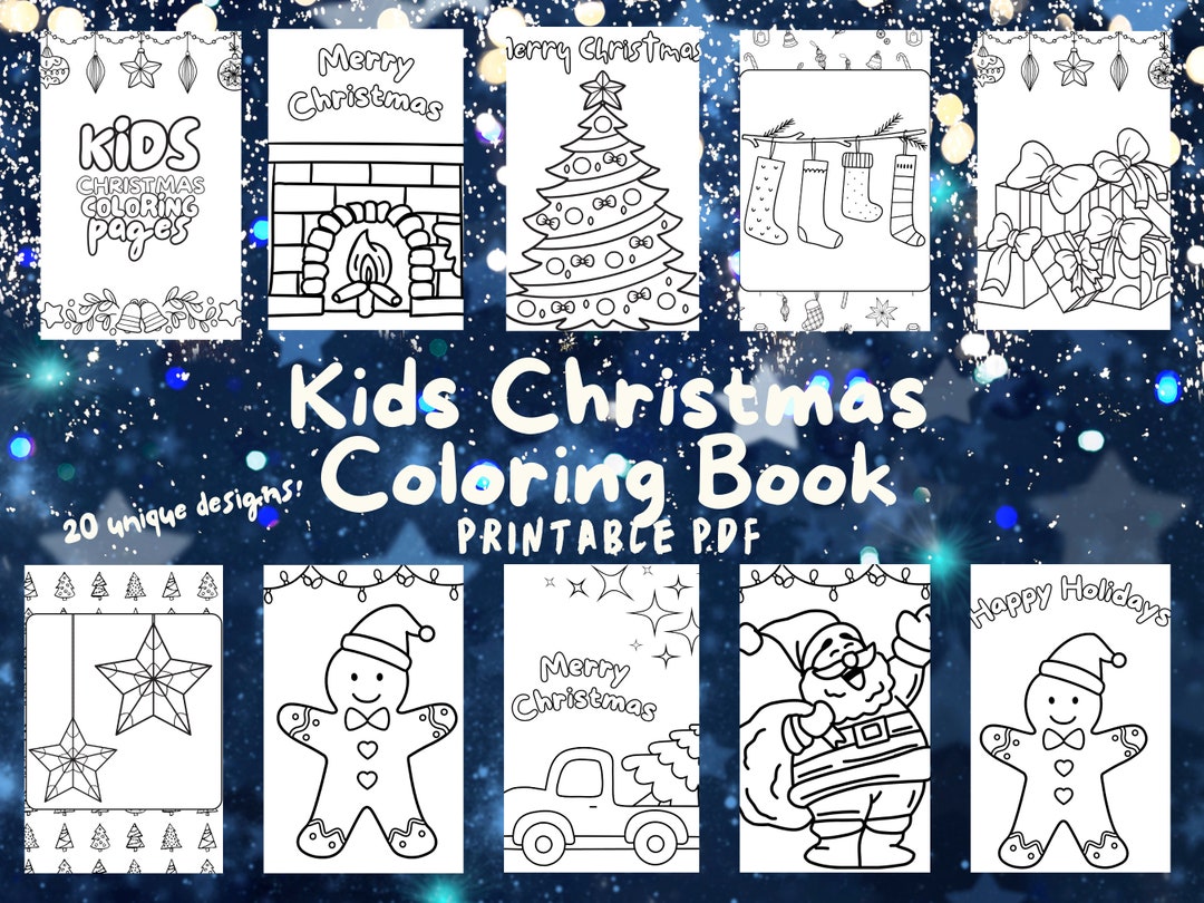 Christmas Kids Colorings Pages Preschool Christmas Craft - Etsy