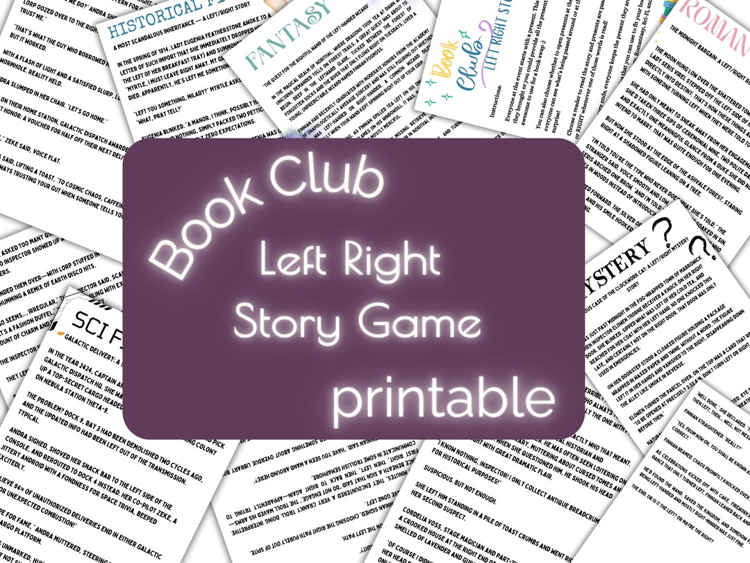 Printable Book Club Game: Mystery Stories Party Activity (PDF Download ...