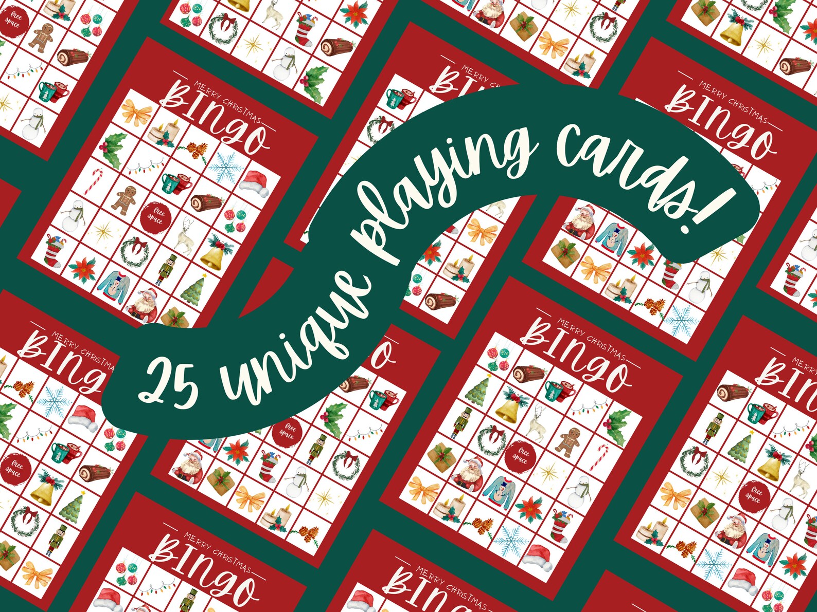 Christmas Bingo Printable Christmas Bingo Game Christmas - Etsy