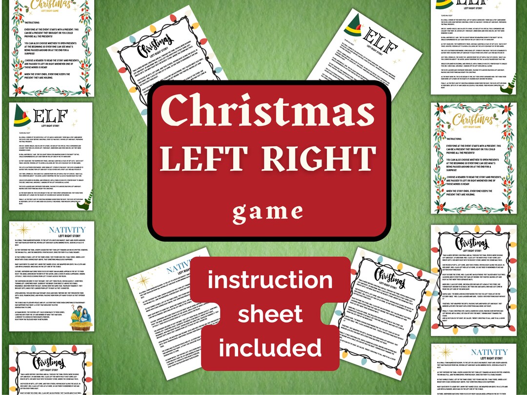 Christmas Left Right Game, Christmas Party Game, Gift Exchange Game ...