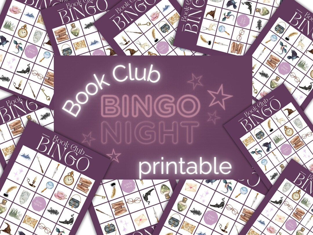 Printable Fantasy Book Club Bingo Game | Book Club Activities | Book ...