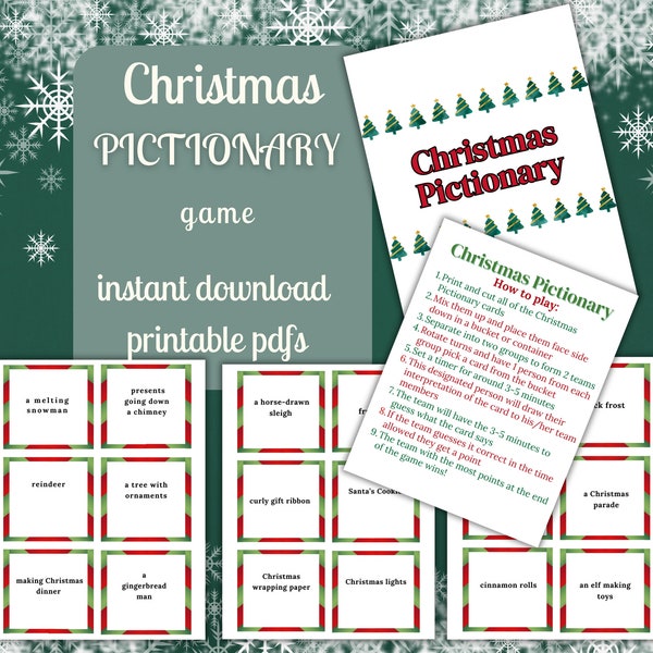Christmas Pictionary - Etsy