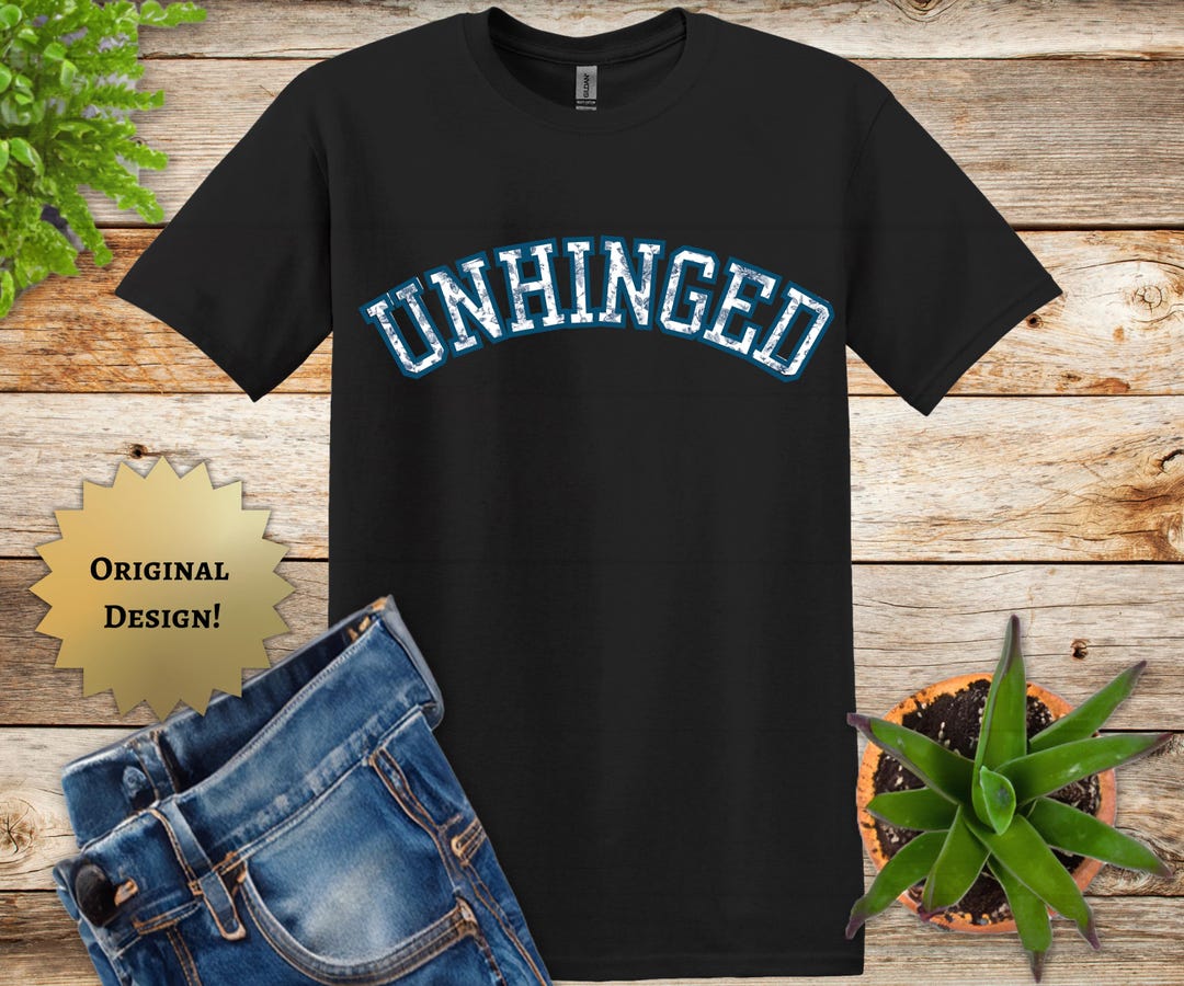 Unhinged BLUE Floral Shirt | Minimalist Tshirt | Graphic Tee | Funny T ...