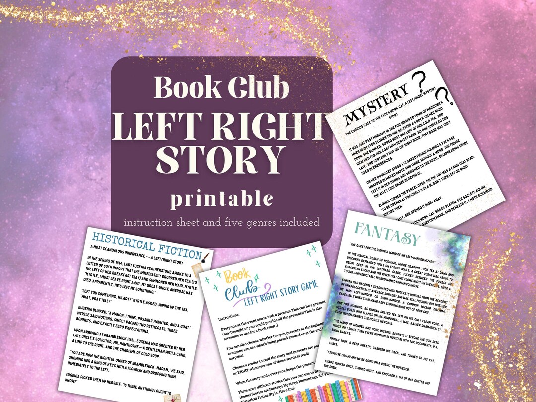 Printable Book Club Game: Mystery Stories Party Activity (PDF Download ...