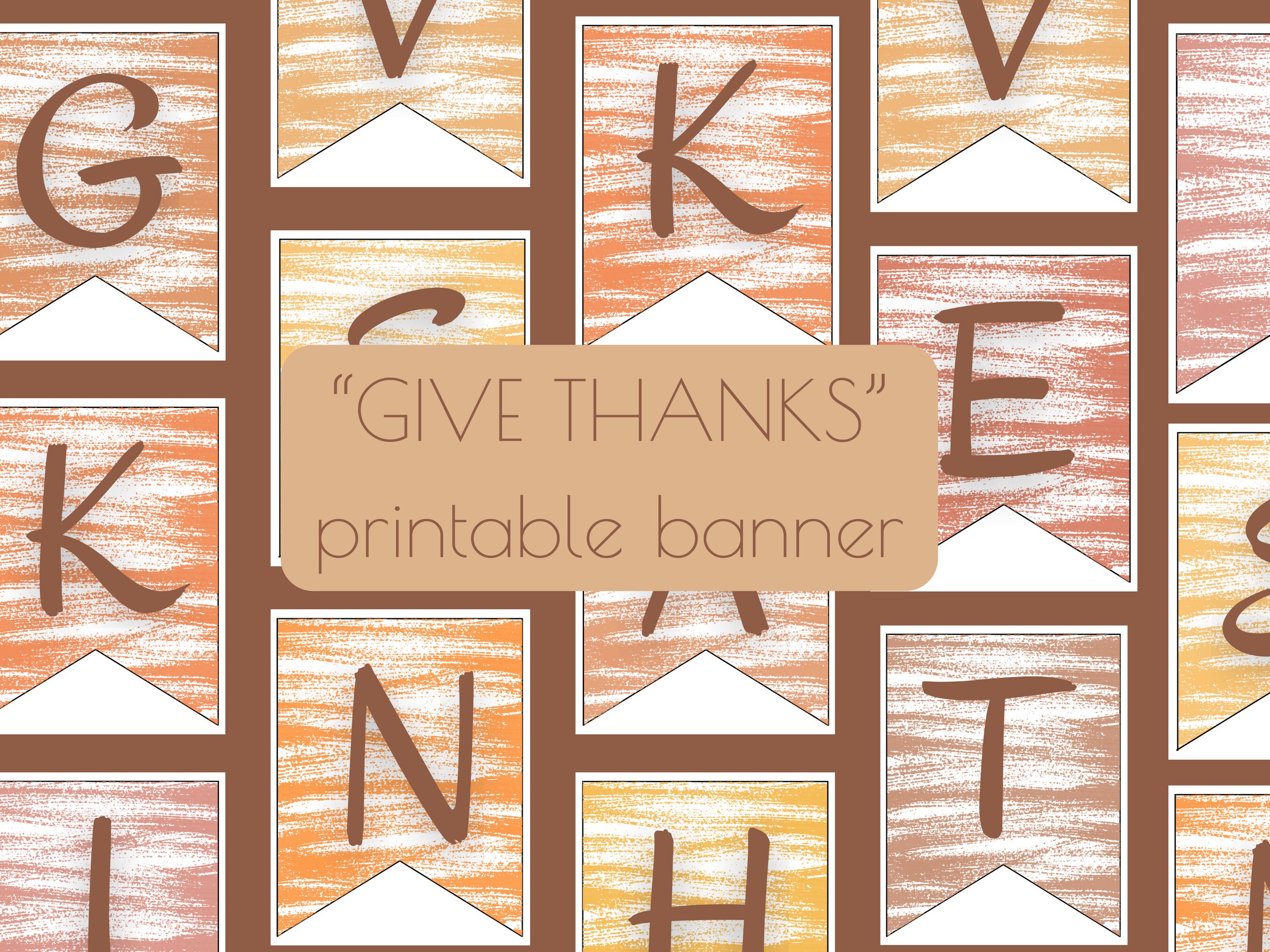 Thanksgiving Banner Thanksgiving Printable Thanksgiving - Etsy