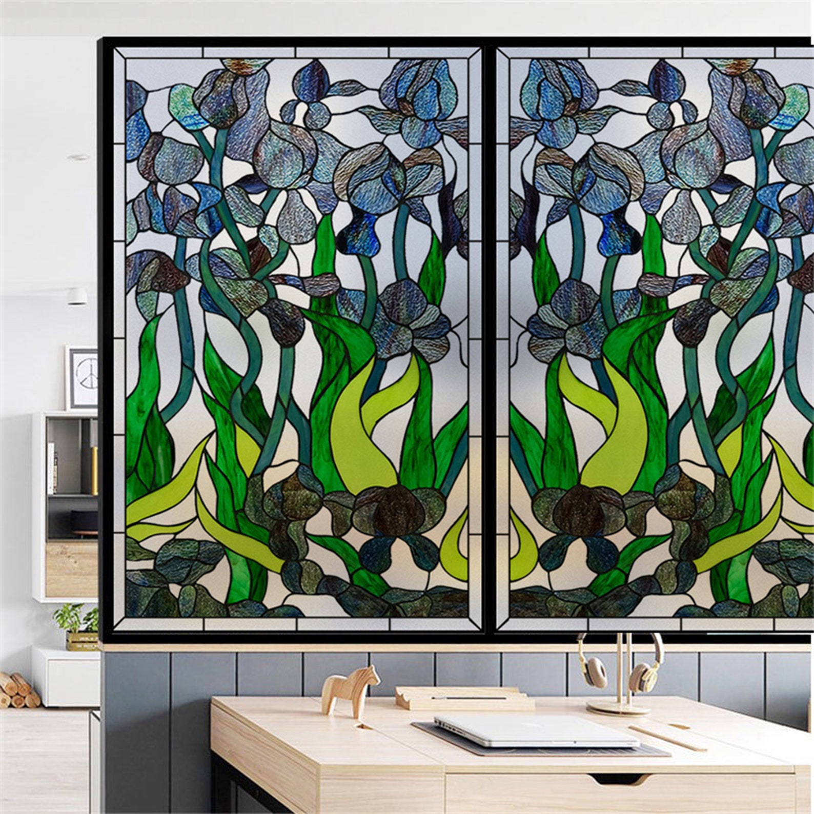 Window Privacy Film, Decorative Stained Glass Window Film, Frosted ...