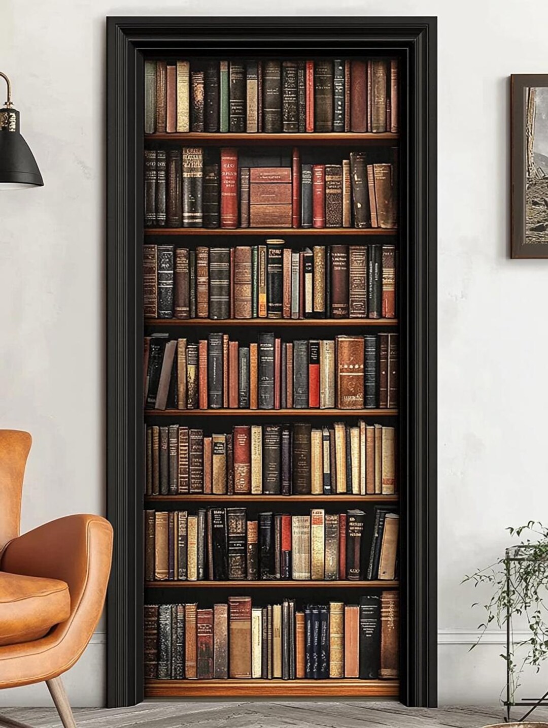 Custom Size Classic Library Door Wrap Self-adhesive and Waterproof ...