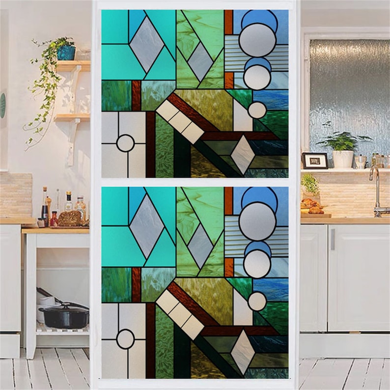 Customized Size Matte Window Film Stained Glass Decorative Uv Window ...
