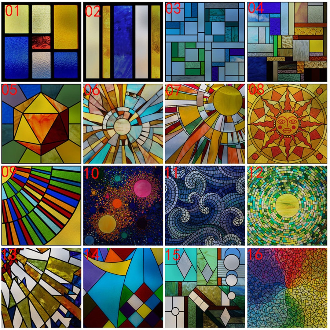Customized Size Matte Window Film Stained Glass Decorative Uv Window ...