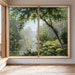 Decortive Window Film Privacy Forest Creek Landscape Oil Painting ...