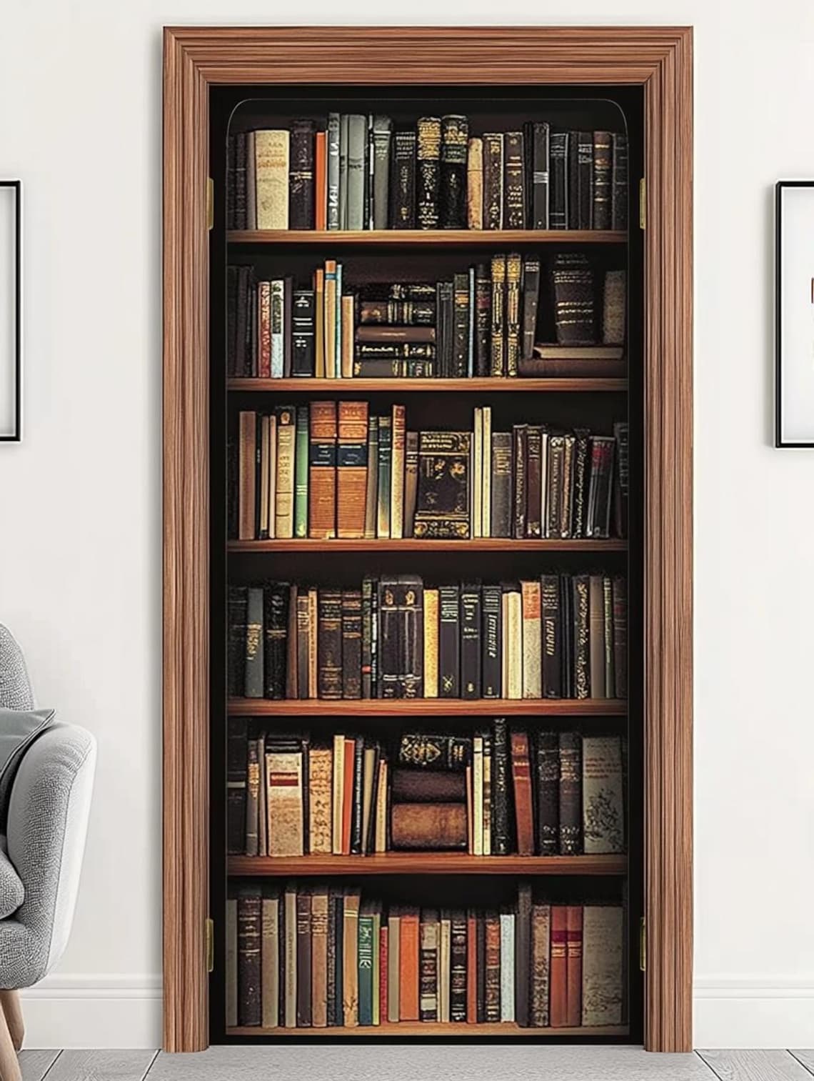 Custom Size Classic Library Door Wrap Self-adhesive and Waterproof ...