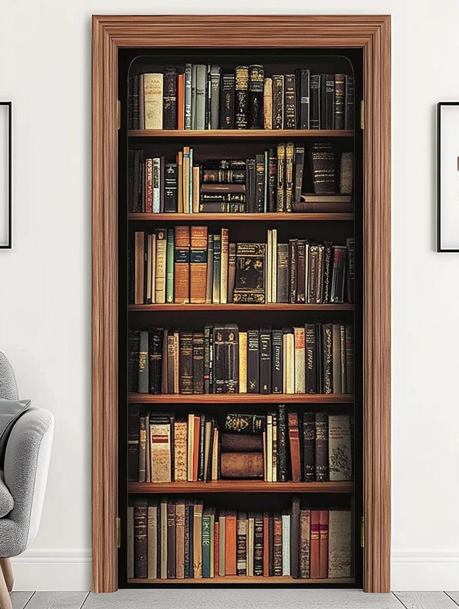 Custom Size Classic Library Door Wrap Self-adhesive and Waterproof ...