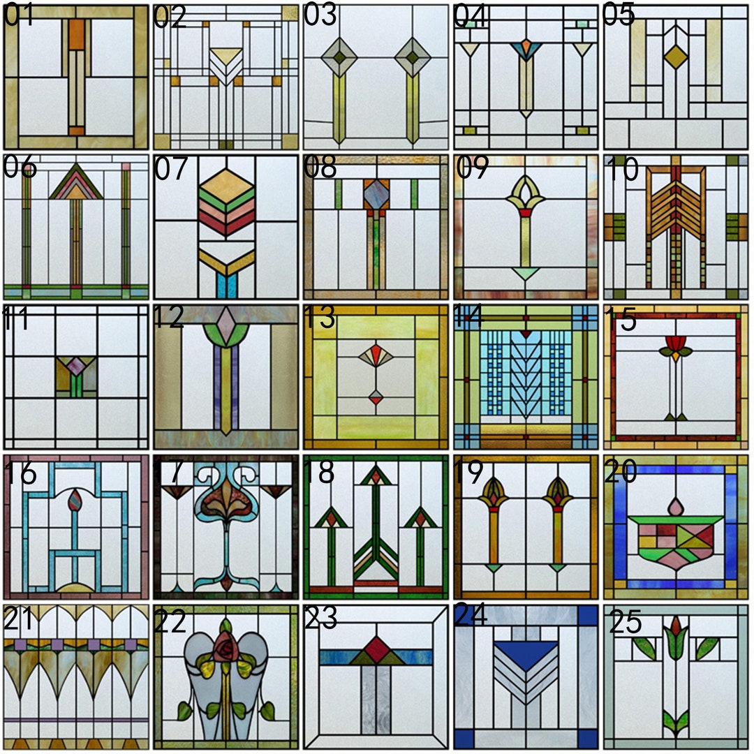 Custom Size Window Film Stained Glass Static Cling Sticker Frosted ...
