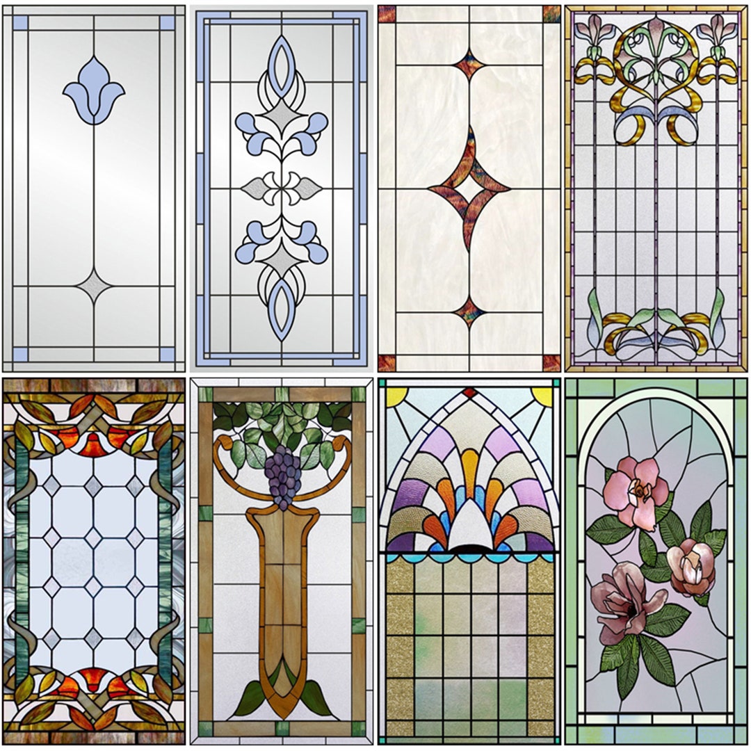 Stained Glass Window Decals,frosted Window Privacy Film Non-adhesive ...