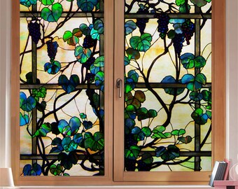 Stained Glass Films Frosted Privacy Window Film Static Cling - Etsy