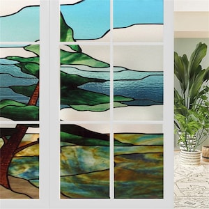 Custom Size Window Film Frosted Stained Glass Films Customized Tiffany ...