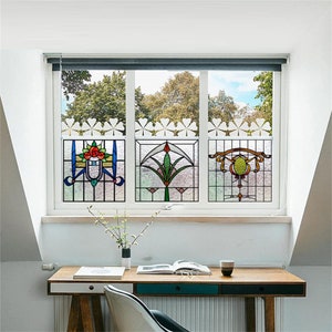 3D Matte Window Film Stained Glass Decorative Uv Window Sticker Privacy ...