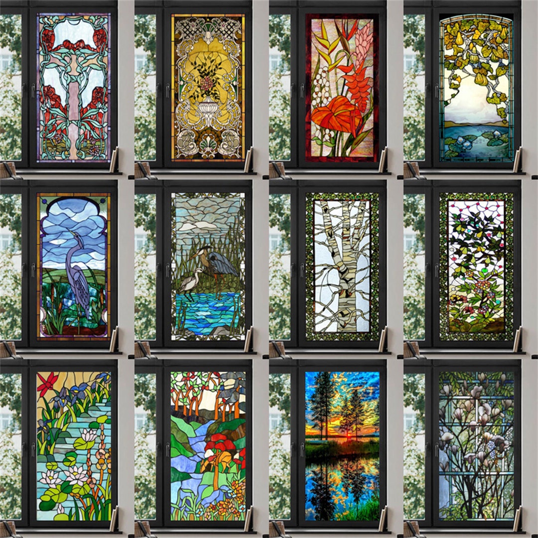 Stained Glass Window Film Privacy Window Film Decorative Window Film ...