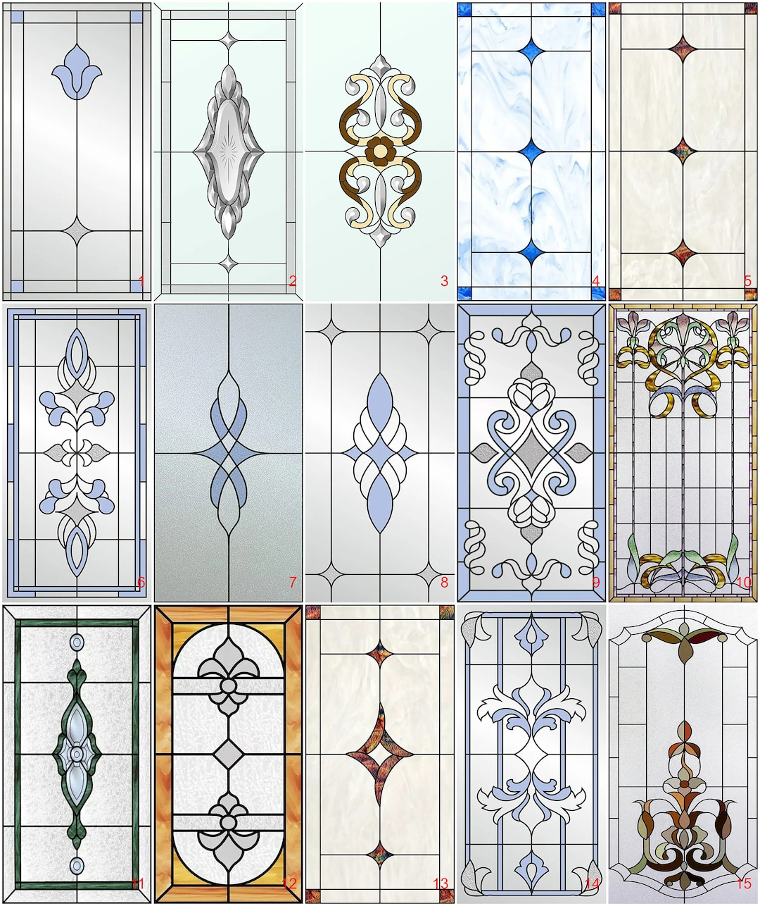 Custom Size Frosted Window Film for Privacy Static Cling Design Vintage ...