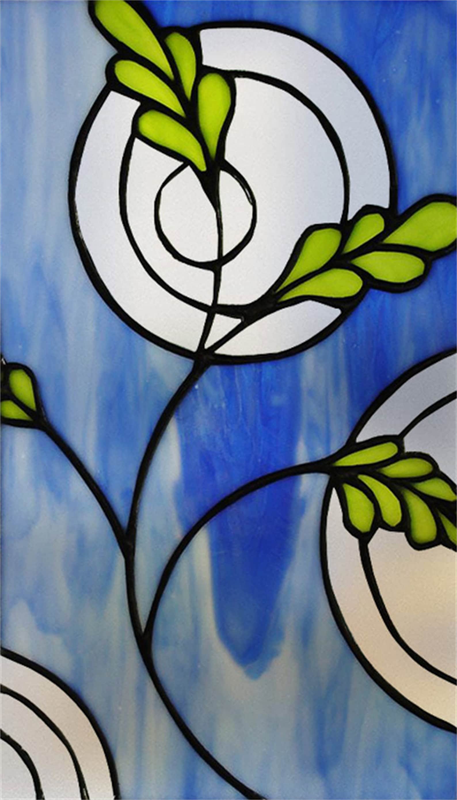 Window Privacy Film, Decorative Stained Glass Window Film, Frosted ...