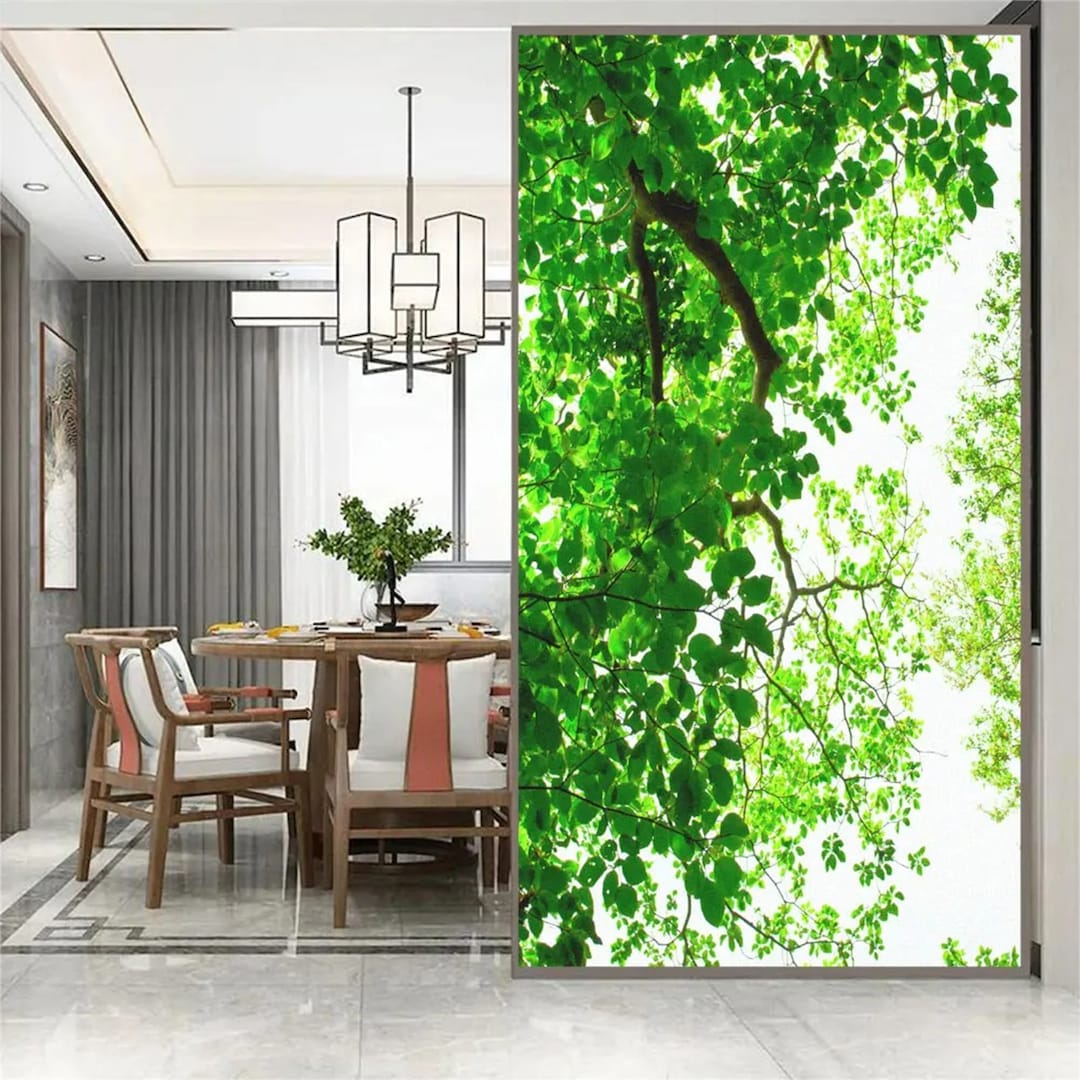 Custom Size Tree Pattern Static Cling Window Film - No Glue Privacy ...