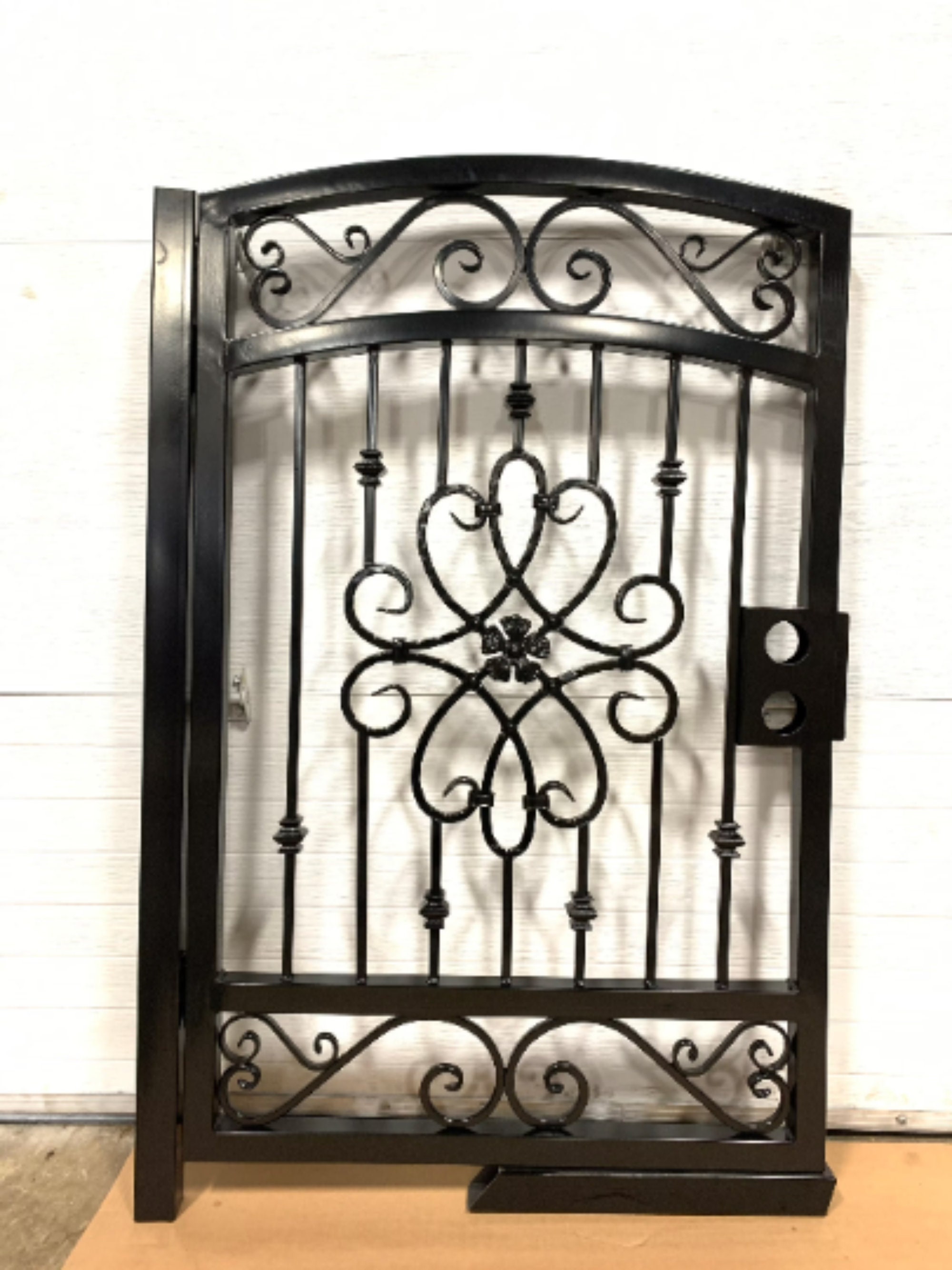 Vintage Spiral Design Metal Gate Visual Art Custom Fabrication Metal ...