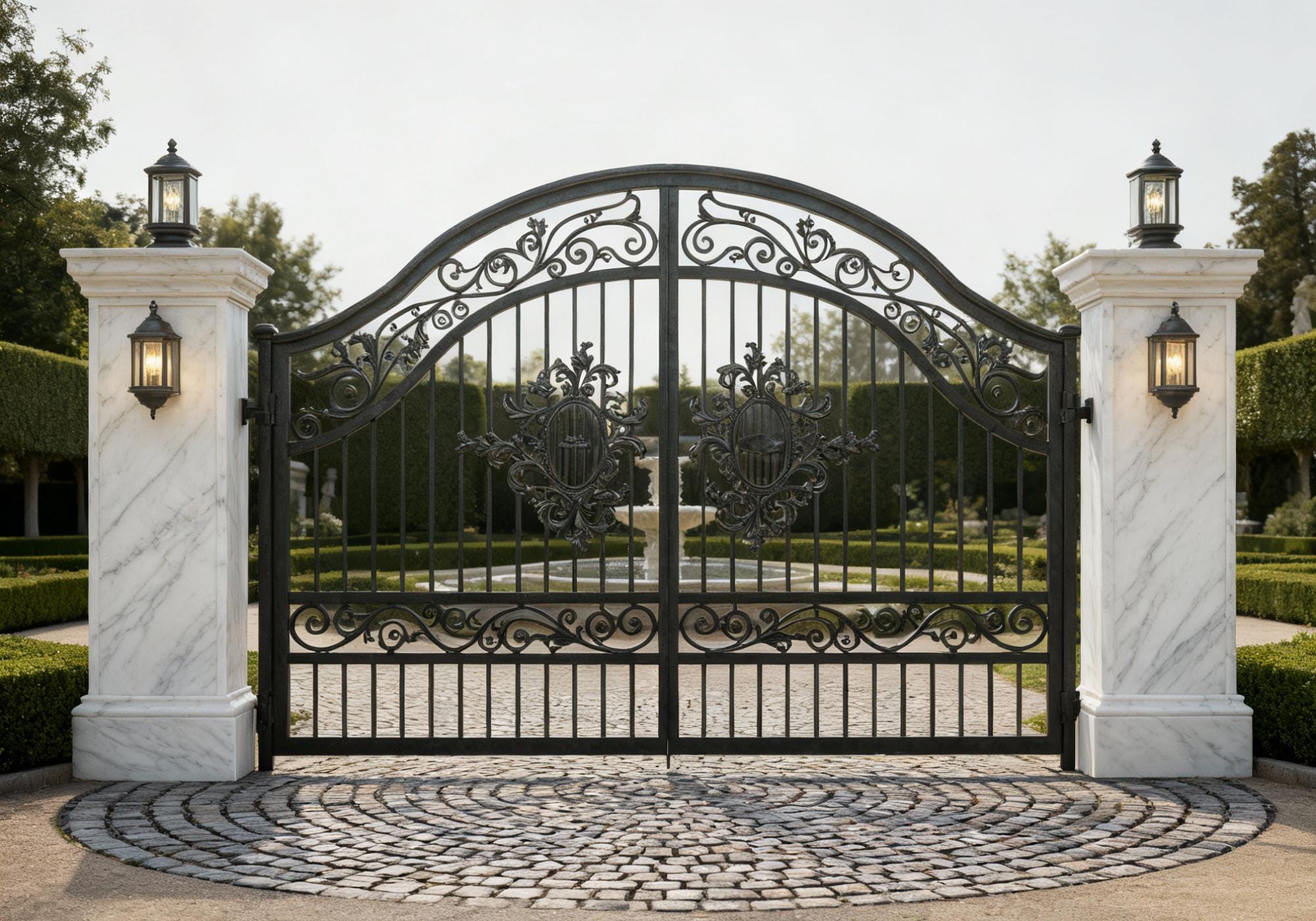 Custom Fabrication Side Panel Geometric Design Entrance Gate | Solid ...