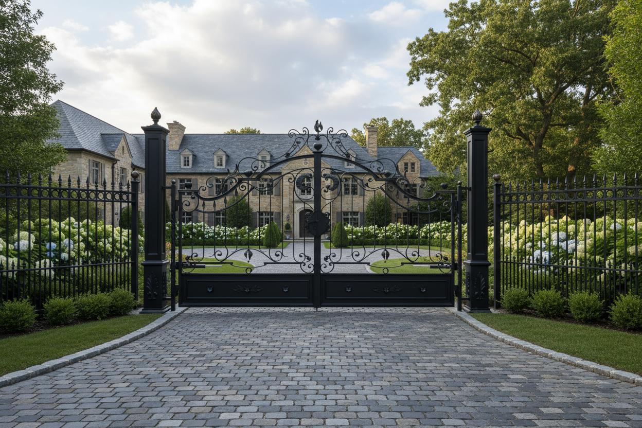 Imperial Fleurgate – Wrought Iron Gate With Spear Finials & Scroll Arch ...