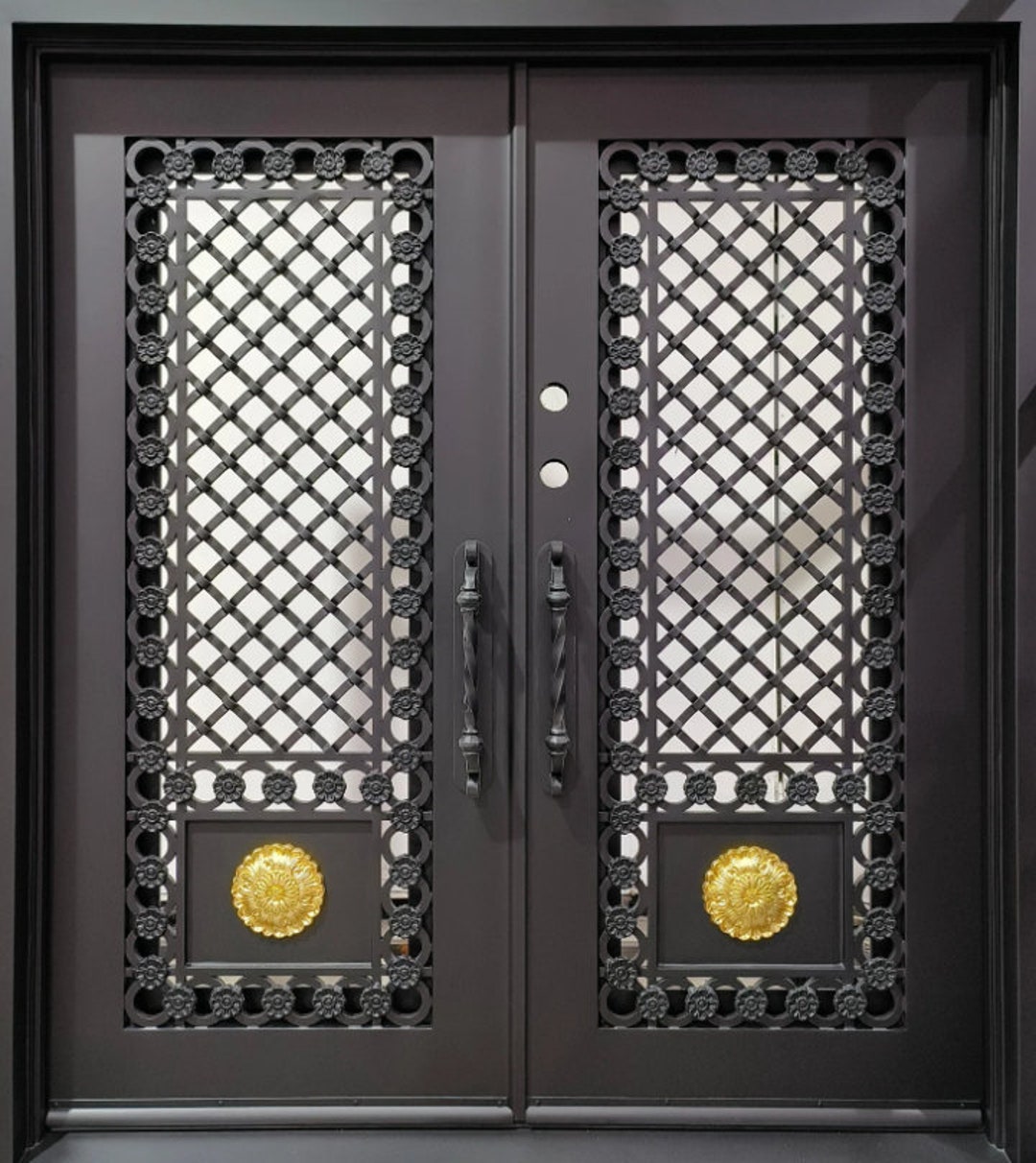 Wrought Iron Door | Square Top Design With Kickplate | Model # IWD ...