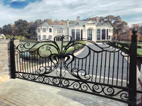 Victorian Style Design Custom Fabricated Wrought Iron Gate Made in ...