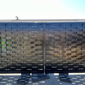 Heavy Duty Overlap Pattern Driveway Gate | Dual Swing Block Metal Entry ...